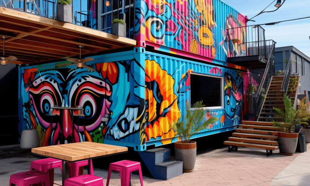 Creating a Vibrant Community Hub with Shipping Container Bars - Theclockend